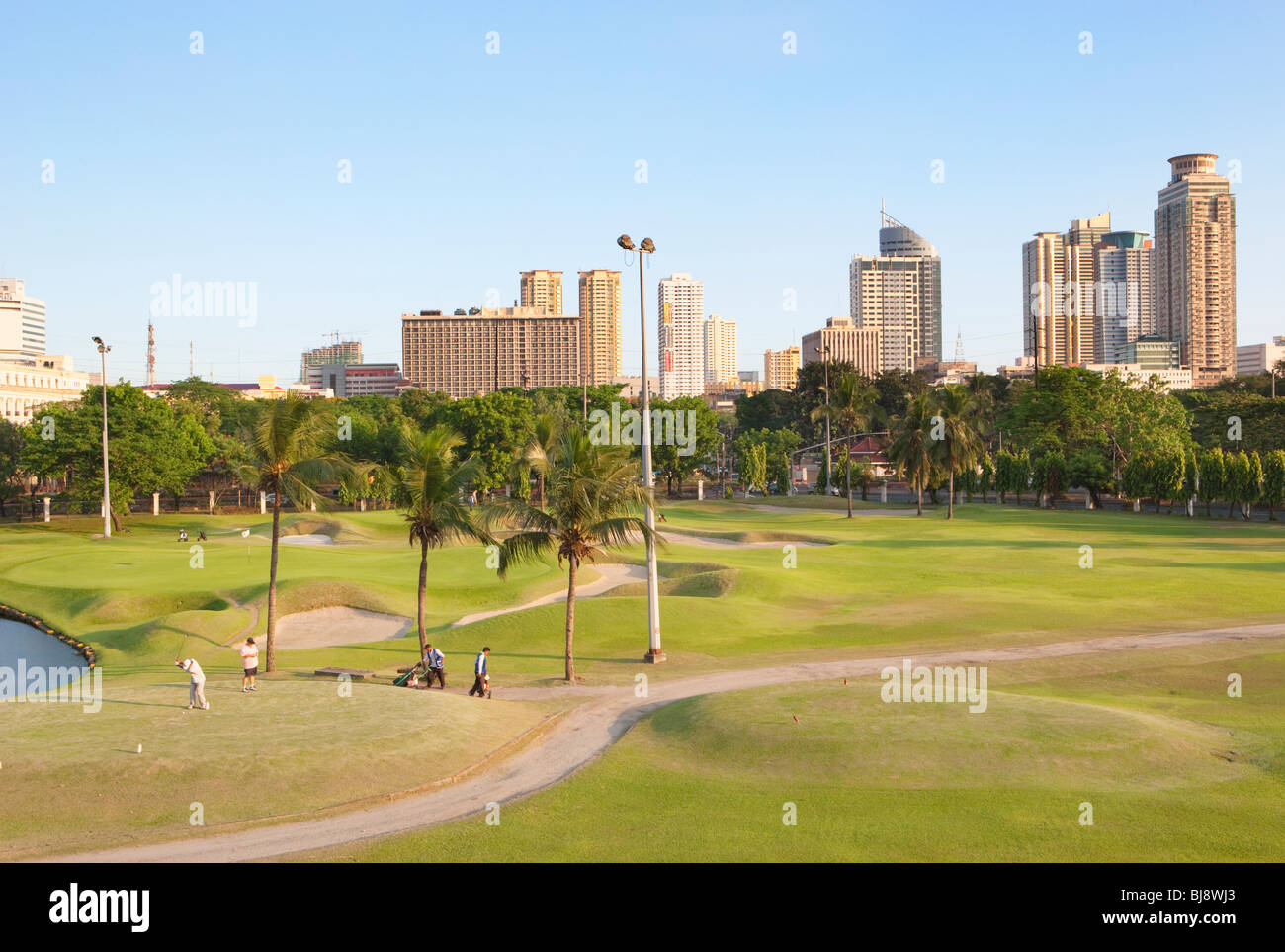 Intramuros golf club with Manila in background; Intramuros; Manila ...
