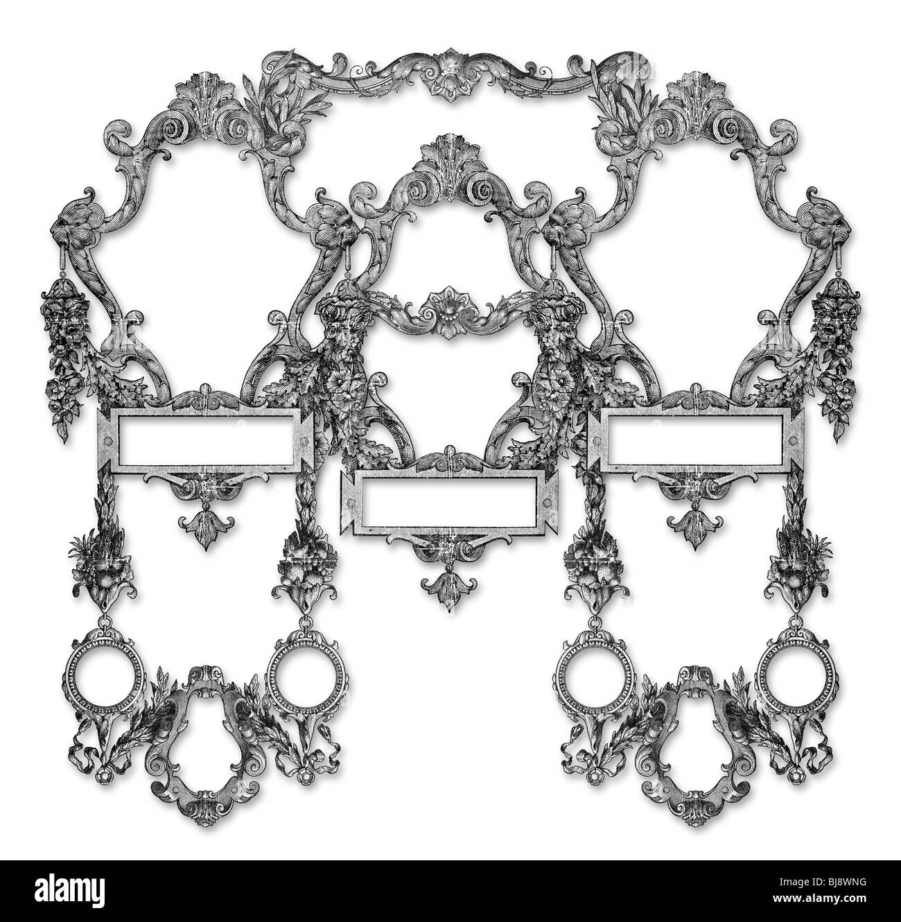 Old Victorian Frame on a White Background Stock Photo - Alamy