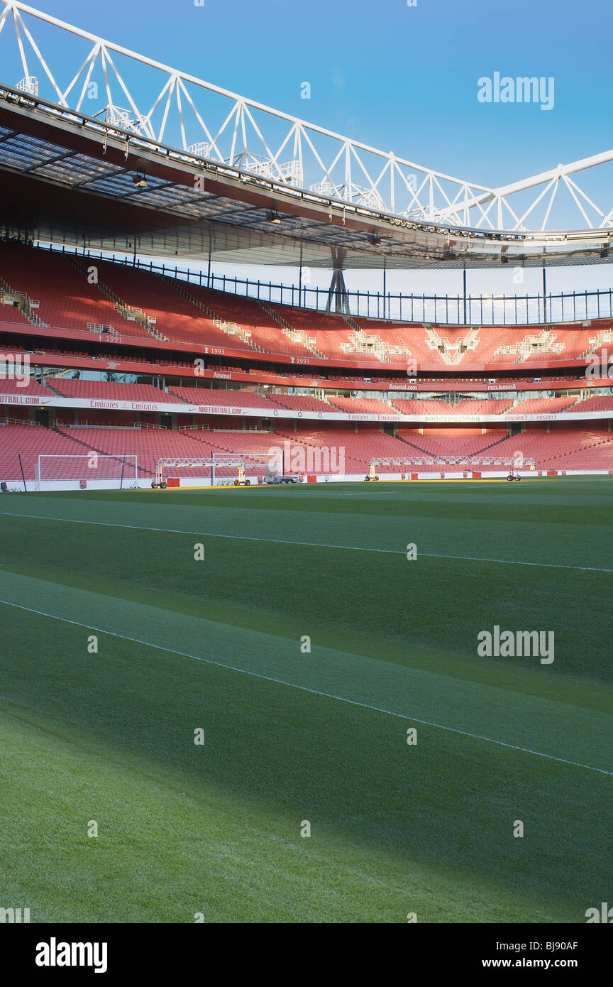 Arsenal stadium pitch and surrounding areas Stock Photo - Alamy