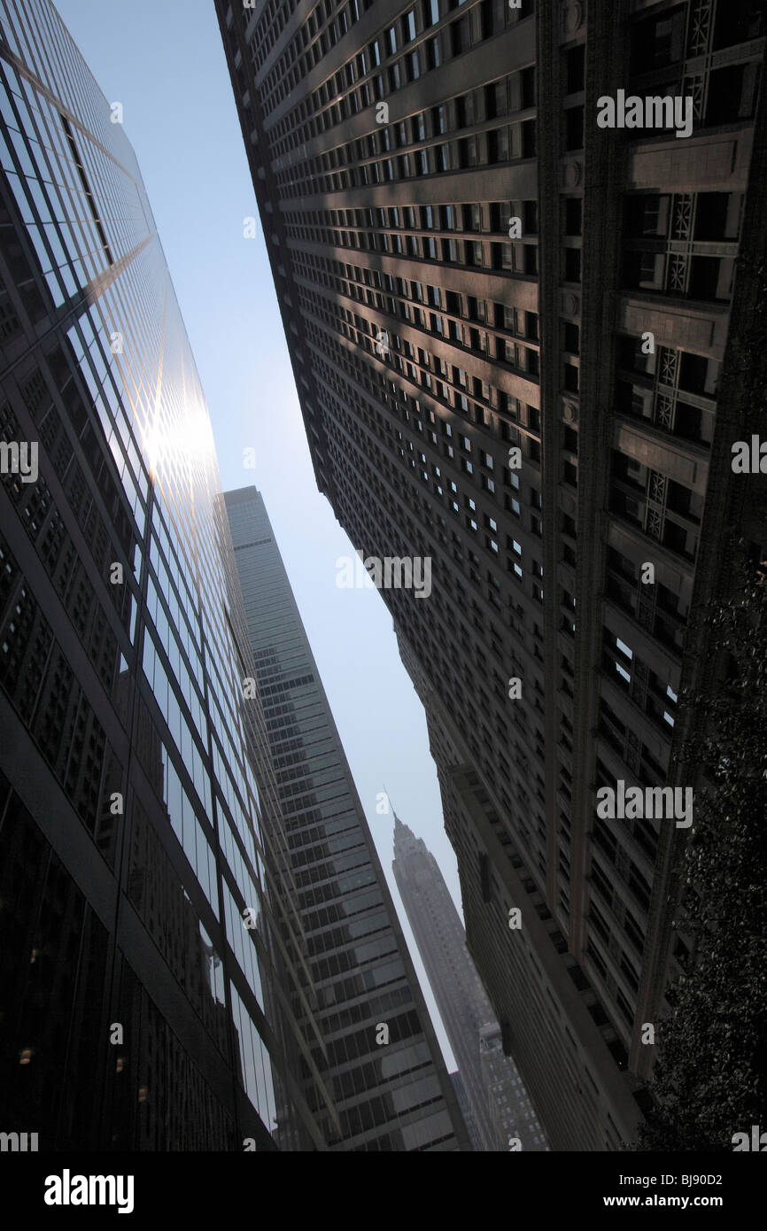 Urban canyon on Manhattan, New York, USA Stock Photo - Alamy