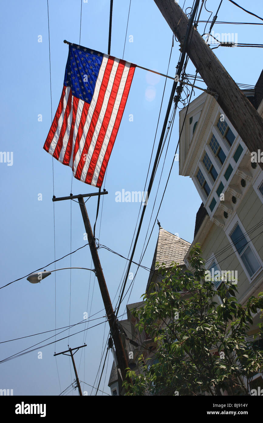 American flag, Clinton, USA Stock Photo - Alamy