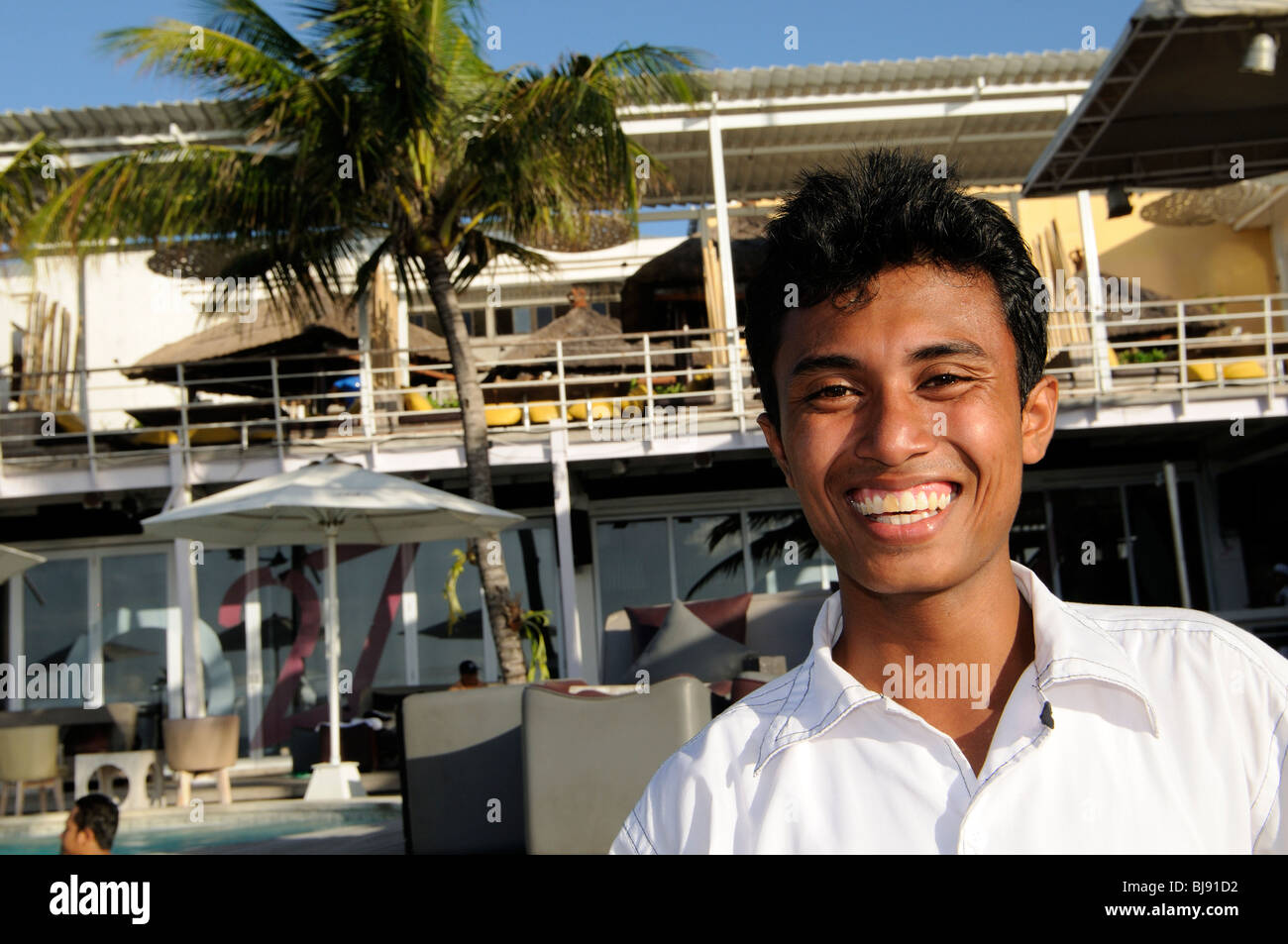 waiter, Kuta, Bali, Indonesia Stock Photo - Alamy
