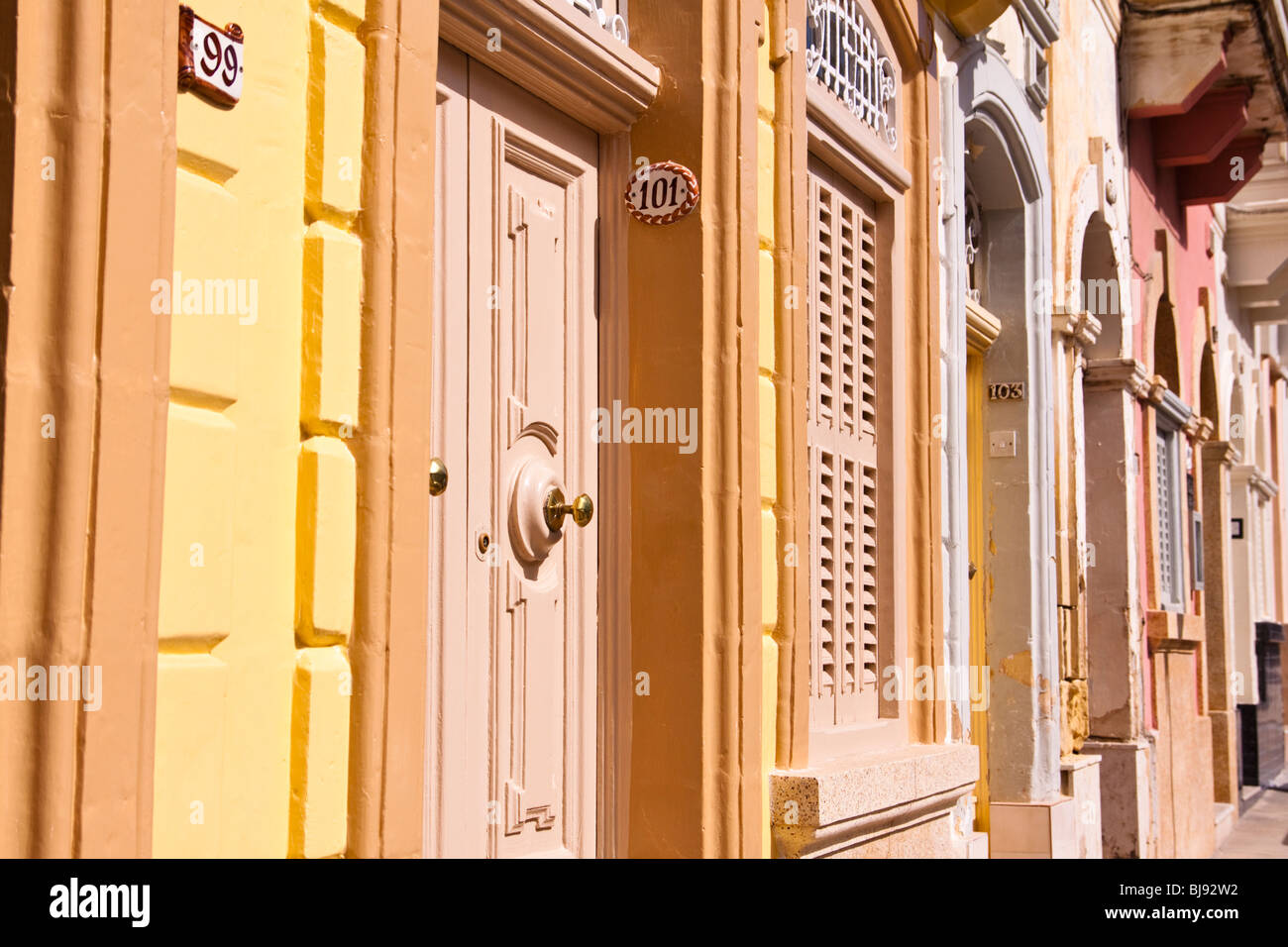 Typical house front Malta Stock Photo - Alamy