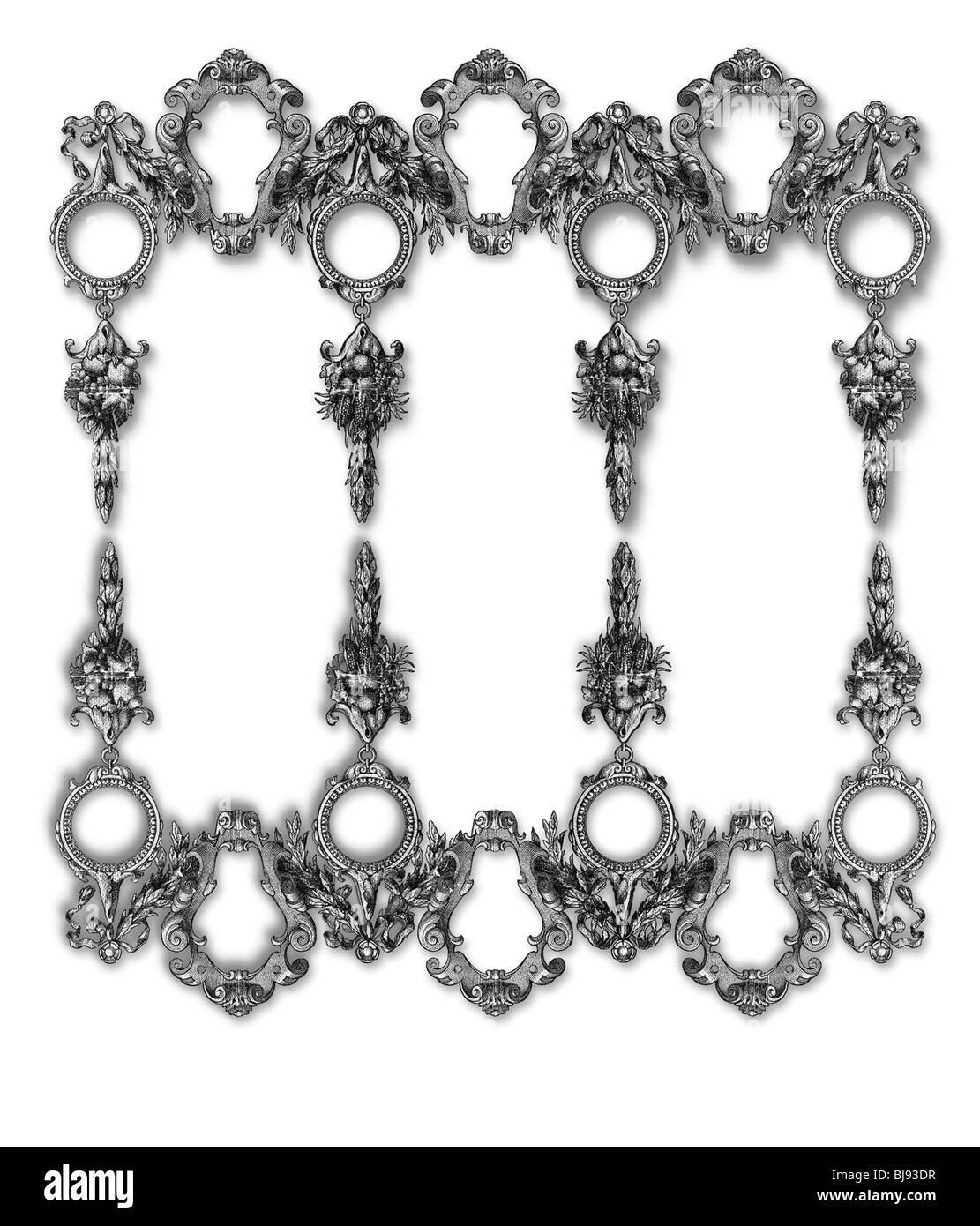 Old Victorian Frame on a white background Stock Photo - Alamy