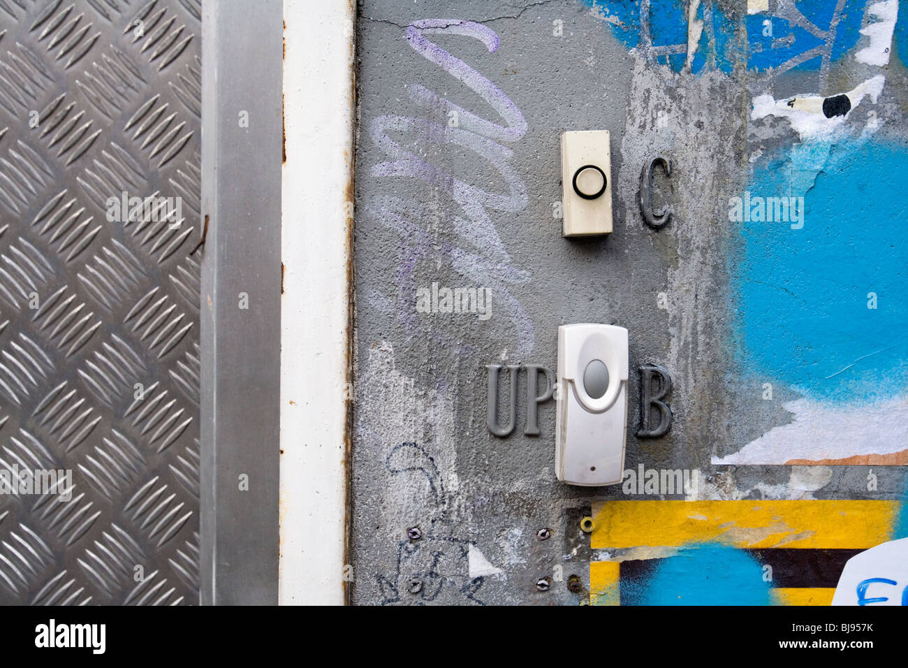 funny doorbells in east london Stock Photo - Alamy