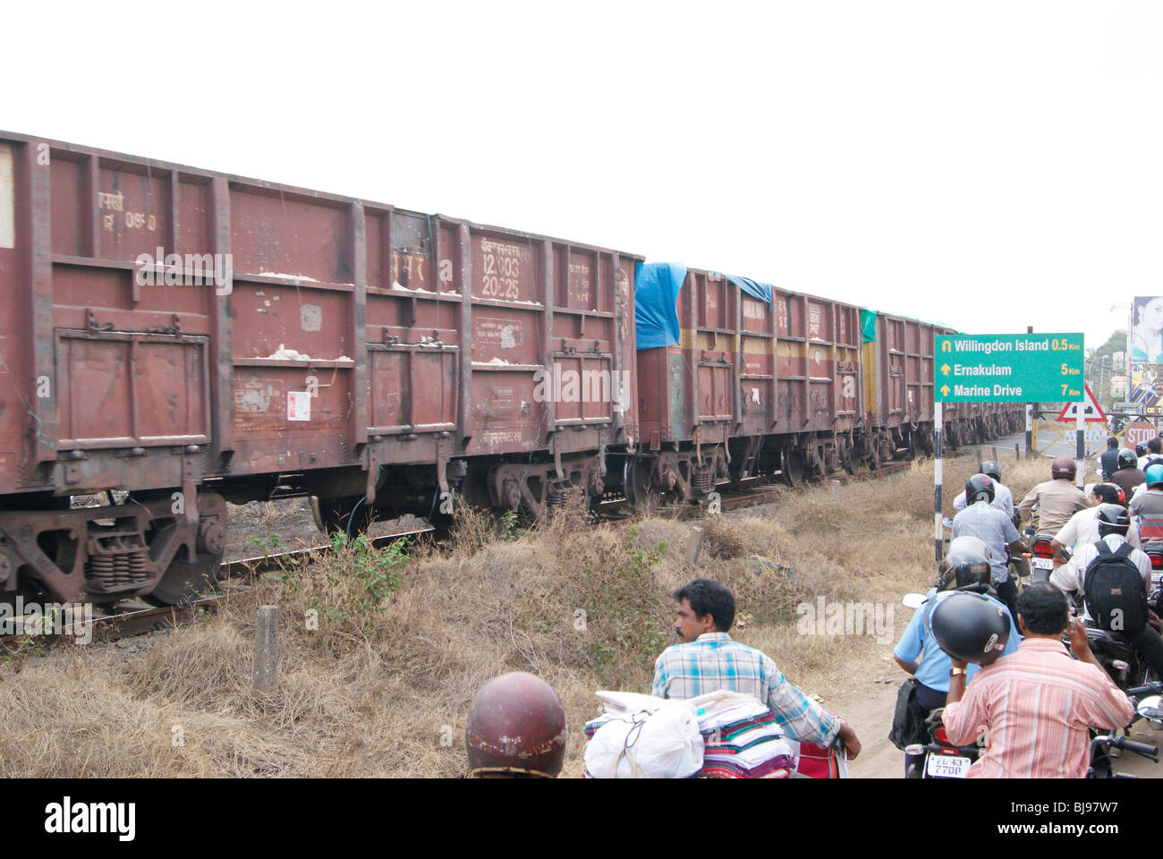Railway cross traffic india hi-res stock photography and images - Alamy
