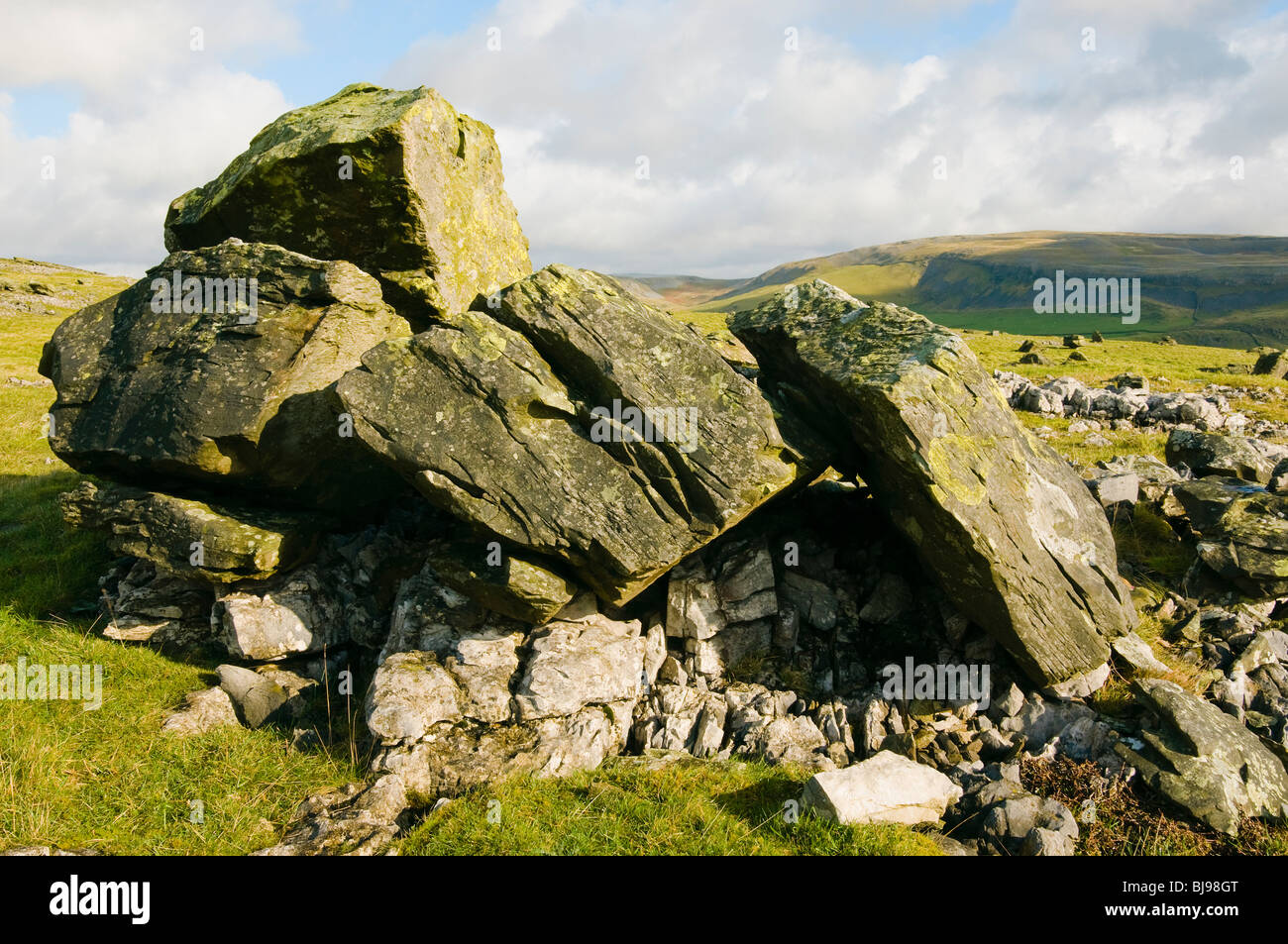 Erratic boulders at Norber, North Yorkshire, a famous example of ...