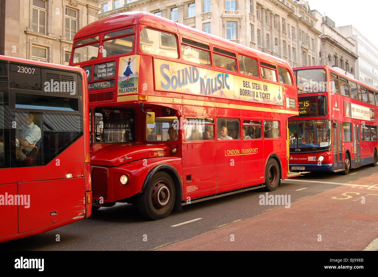 Three double decker buses in hi-res stock photography and images - Alamy