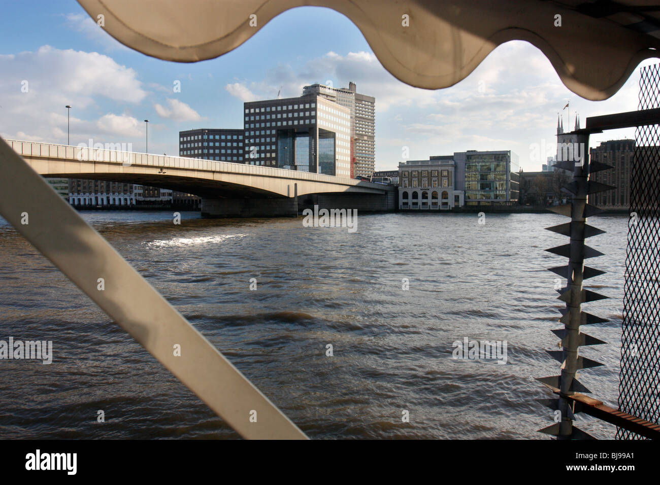 london bridge seen from the north bank of the thames Stock Photo - Alamy