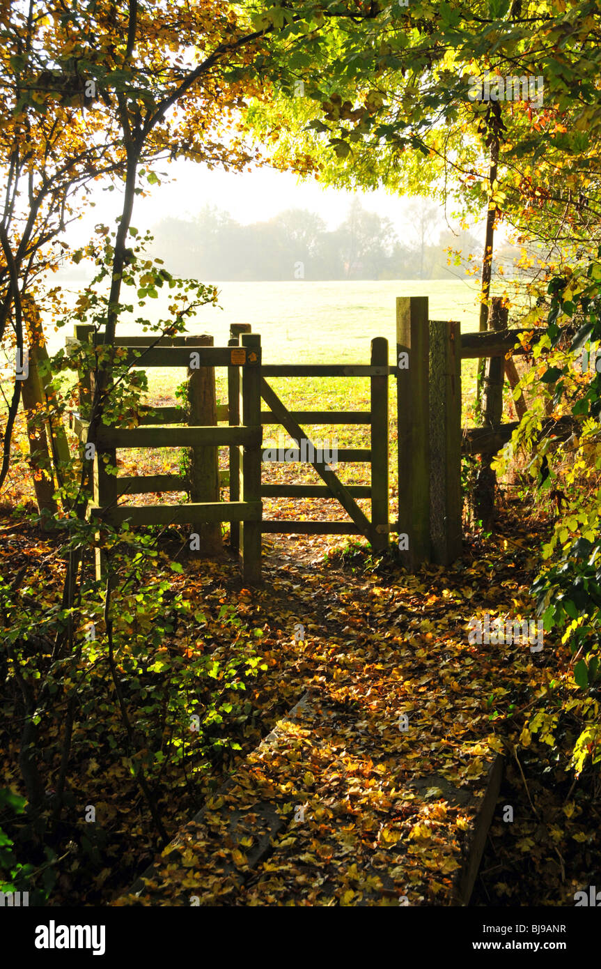 Kissing gate autumn hi-res stock photography and images - Alamy
