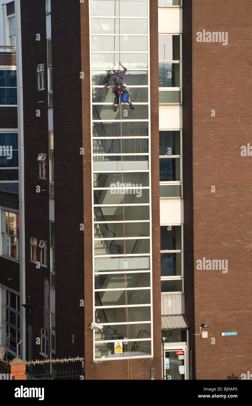 Harnessed cleaner hi-res stock photography and images - Alamy