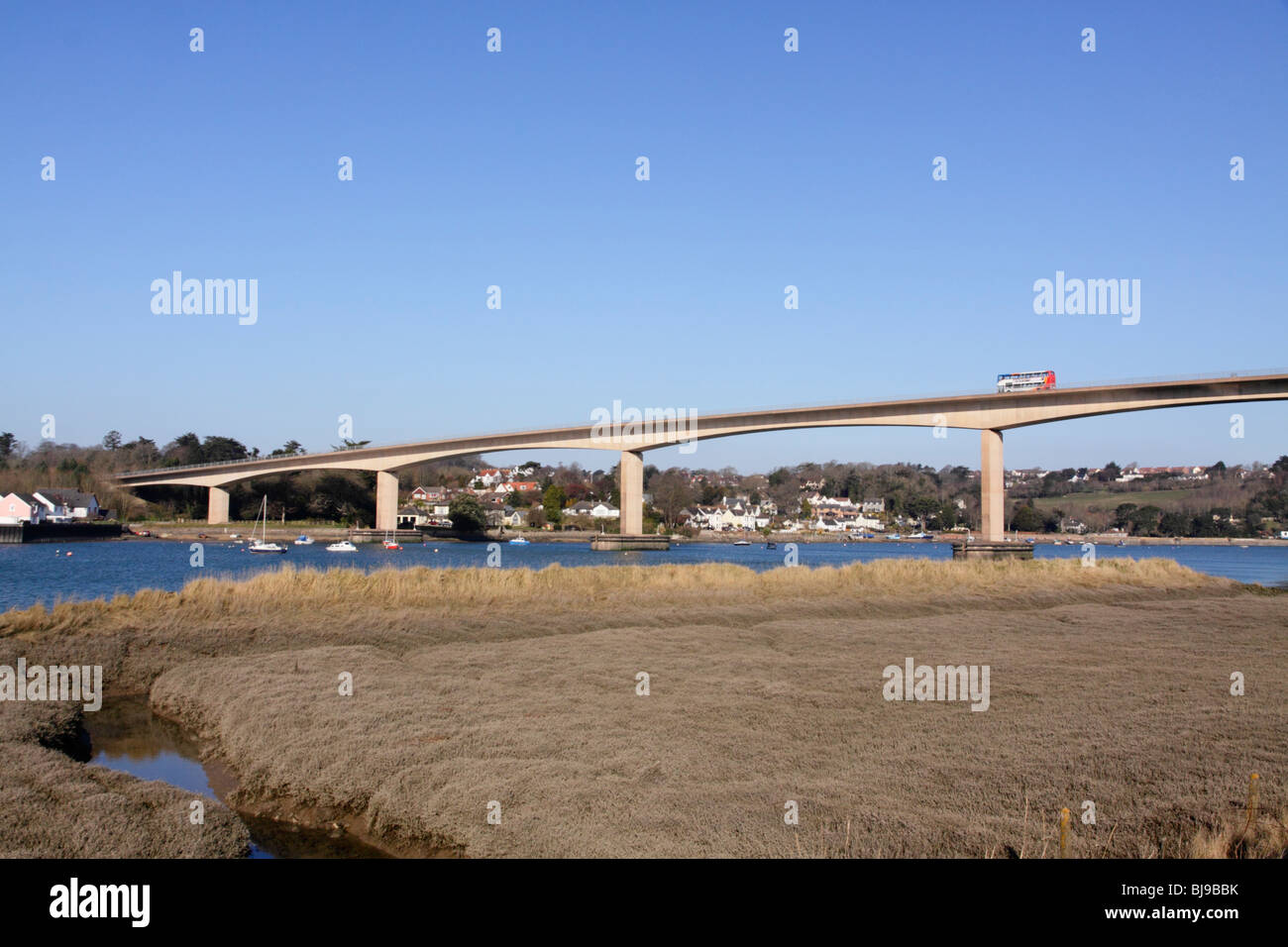New Torridge Bridge spanning River Torridge at Bideford North Devon ...
