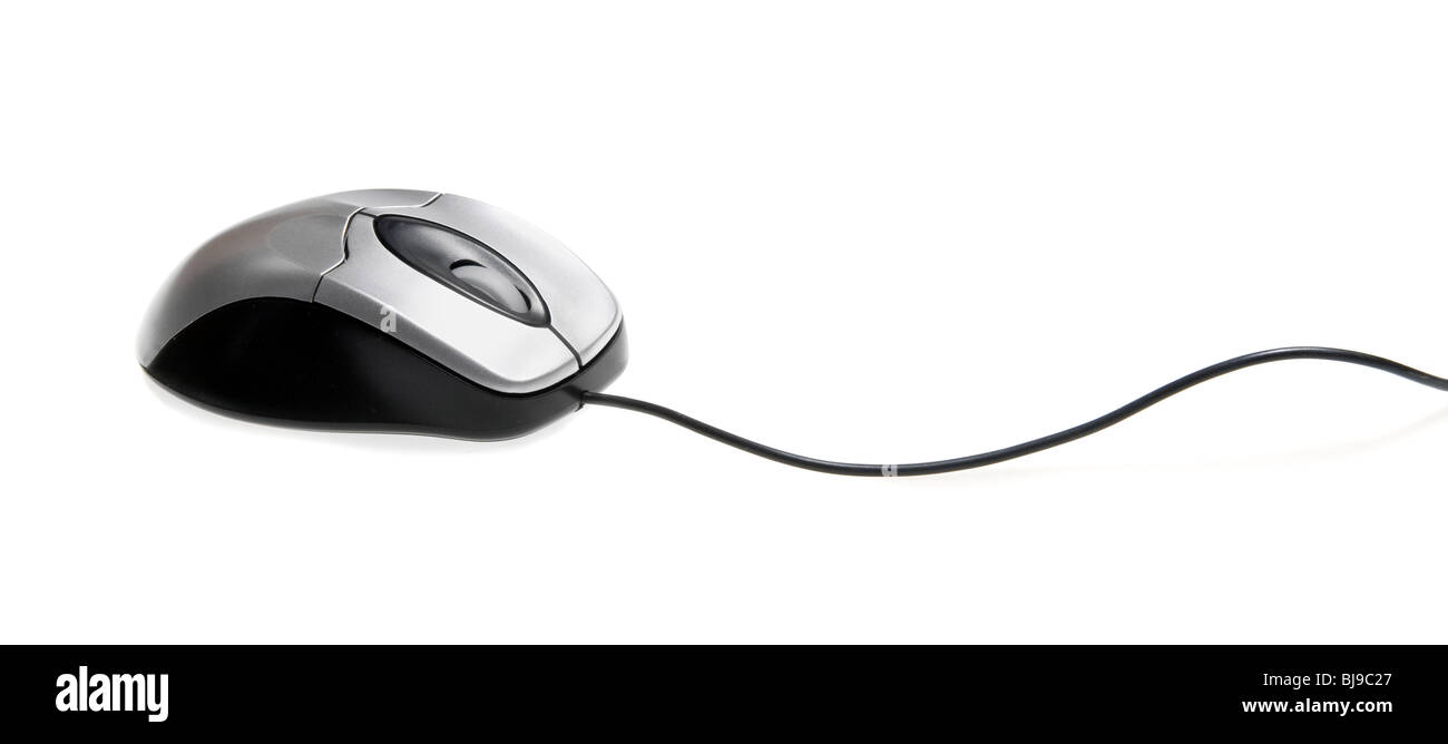 computer mouse with cord on white background Stock Photo - Alamy