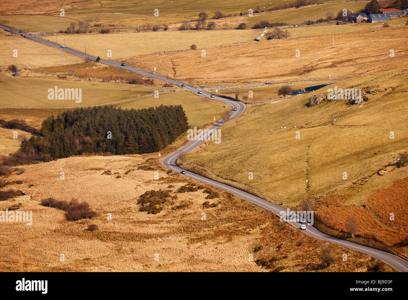 A487 Tal-y-llyn pass, Gwynedd, Wales Stock Photo - Alamy