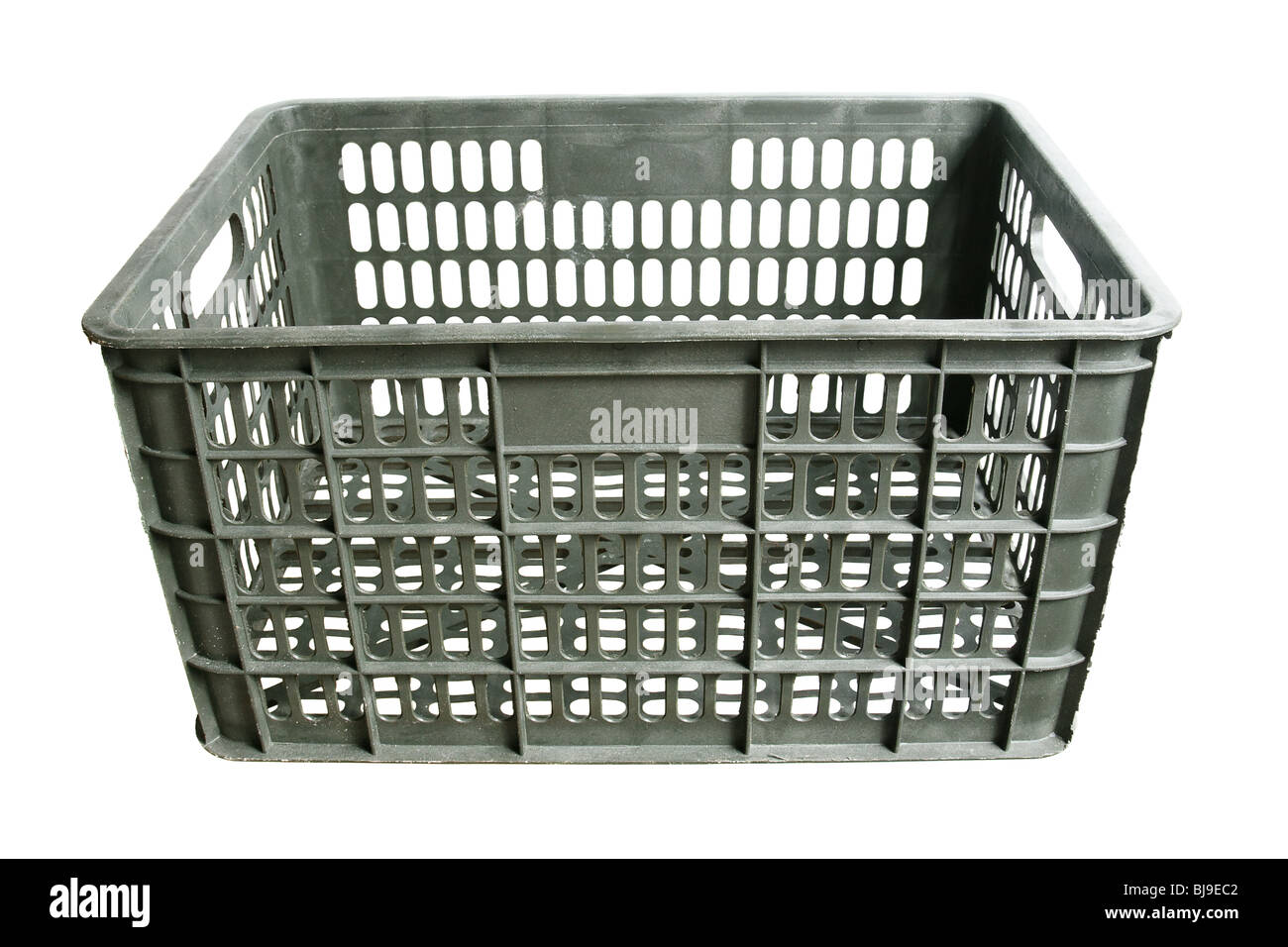 Empty plastic basket isolated on white background Stock Photo - Alamy