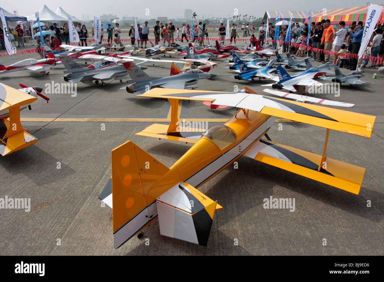 Model airplanes display for public’s visiting Stock Photo - Alamy