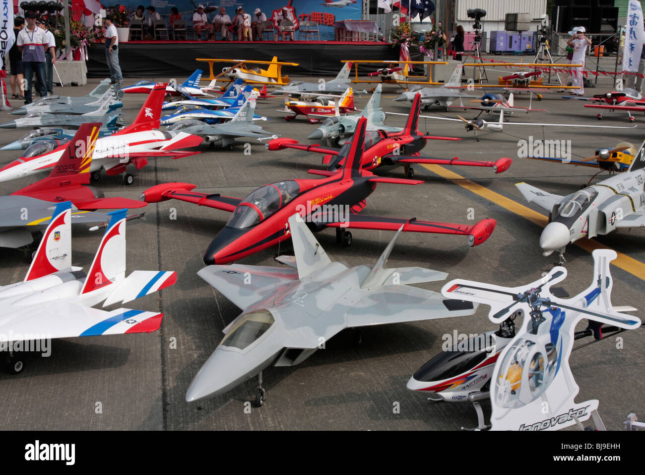 Model airplanes display for public’s visiting Stock Photo - Alamy