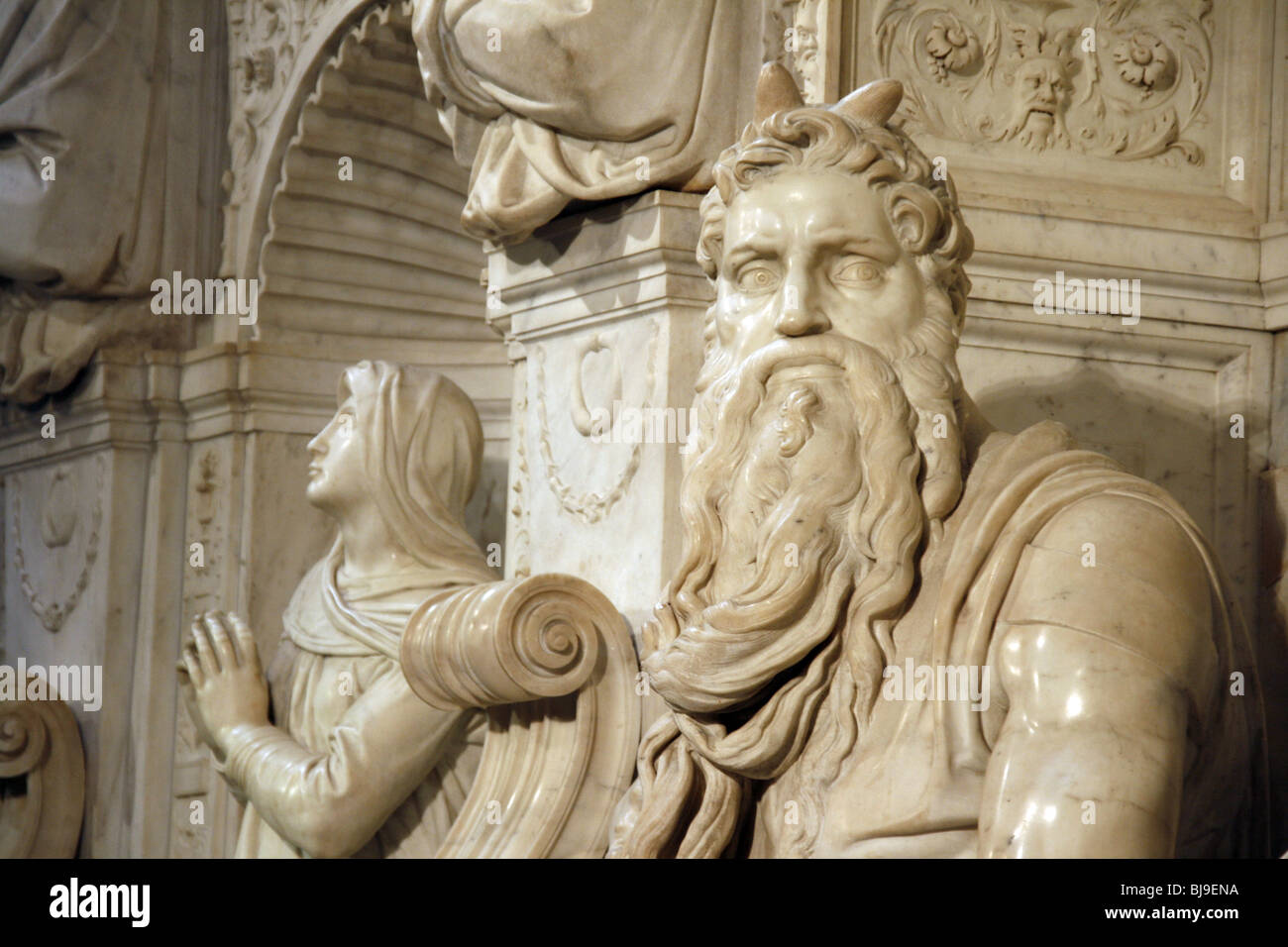michelangelo's moses statue in san pietro in vincoli church, rome Stock ...