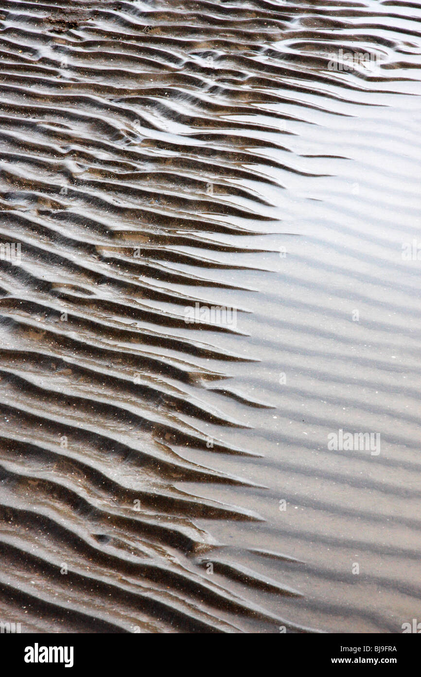 Ripples on sand at seashore Stock Photo - Alamy