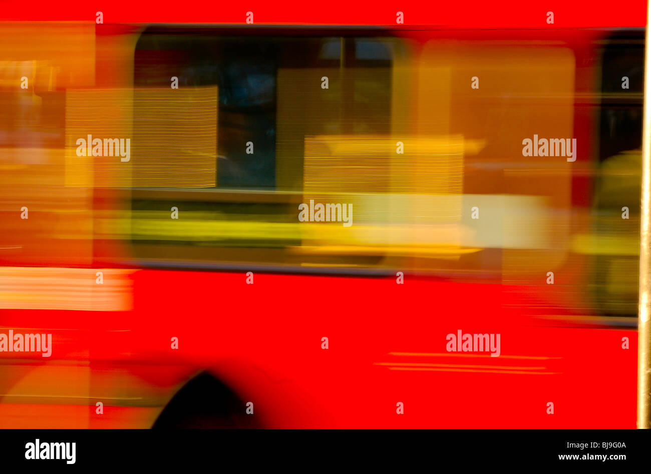 London bus taken with slow shutter speed Stock Photo - Alamy