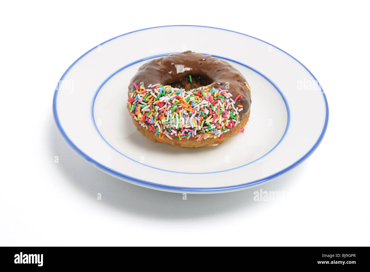 Plate of Doughnut Stock Photo - Alamy