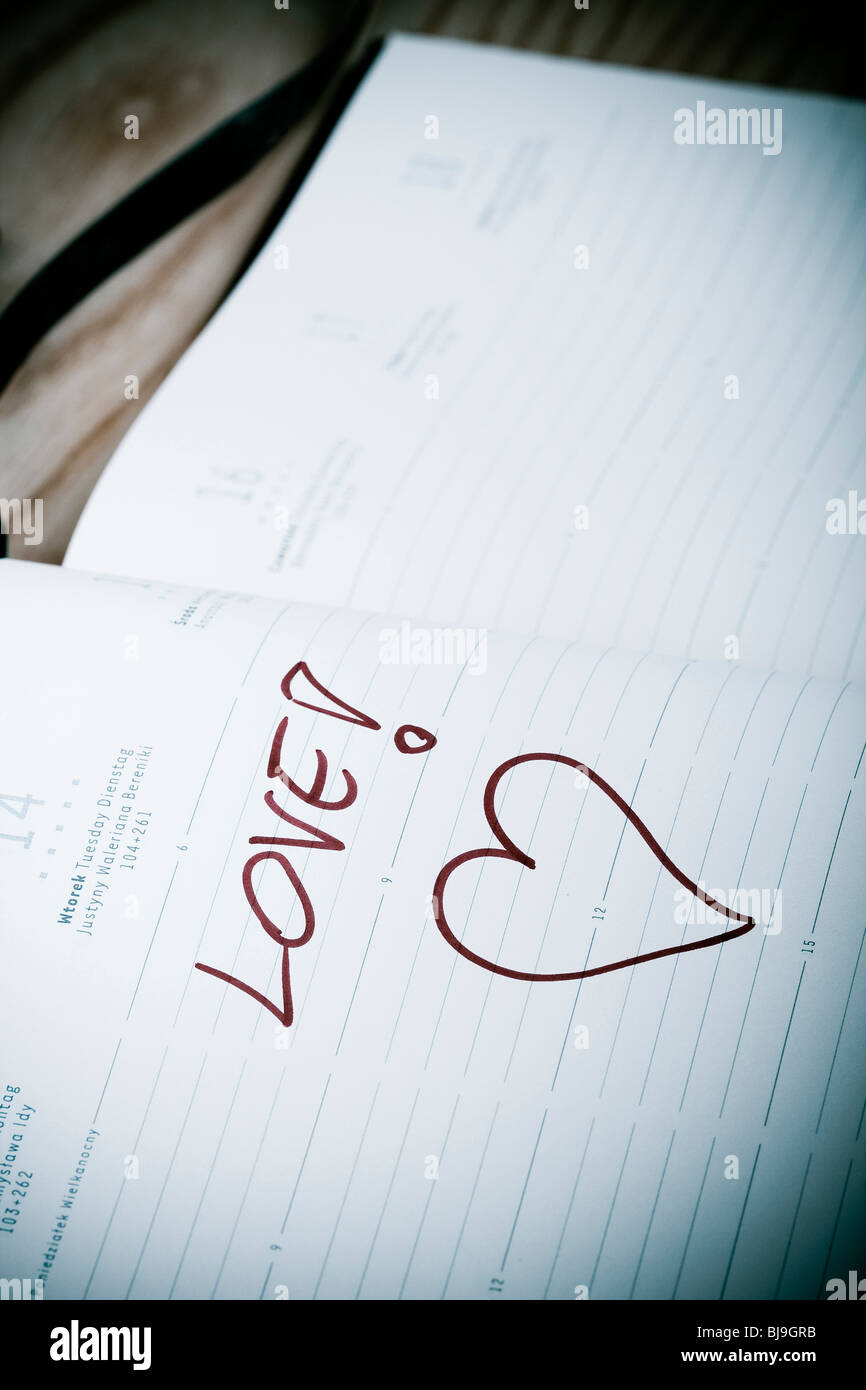 Love calendar hi-res stock photography and images - Alamy