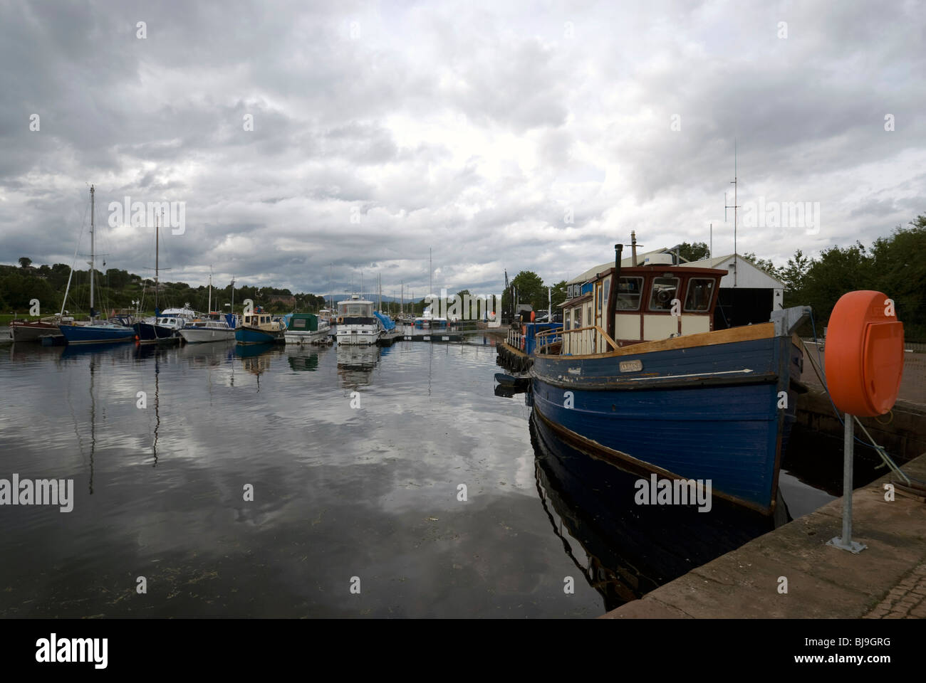 Pleasure craft at the Seaport Marina (part of the Caledonian Canal) in ...