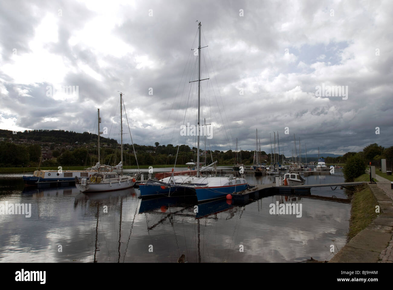 Pleasure craft at the Seaport Marina (part of the Caledonian Canal) in ...