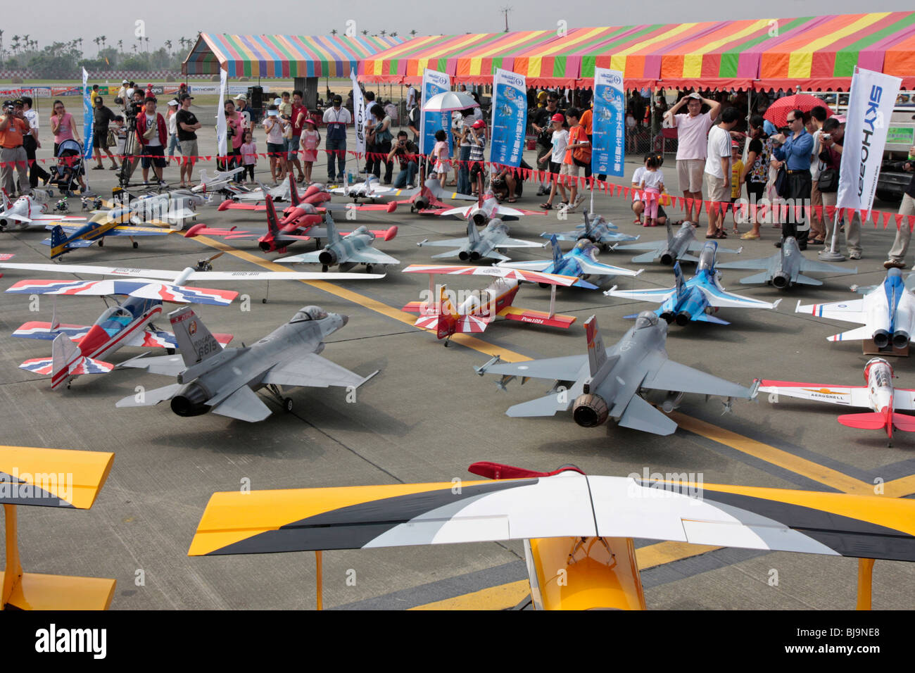 Model airplanes display for public’s visiting Stock Photo - Alamy