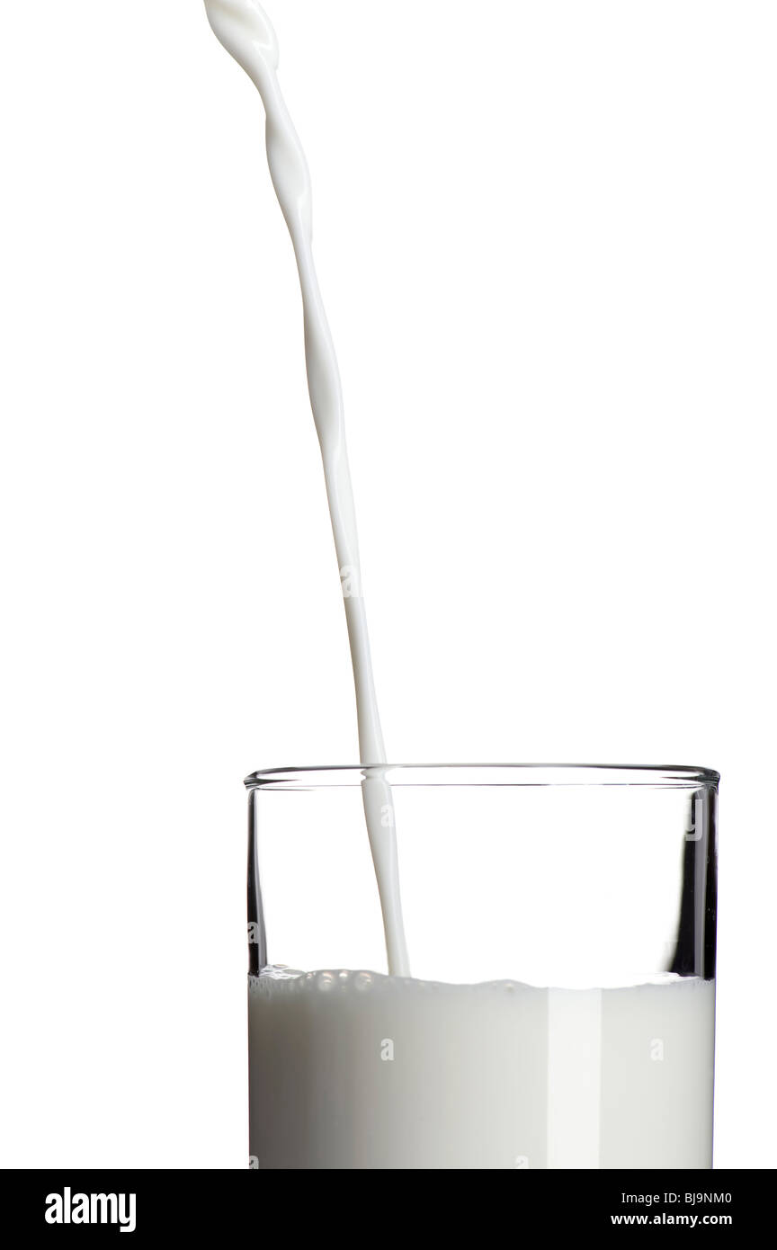 object on white - drink milk close up Stock Photo - Alamy