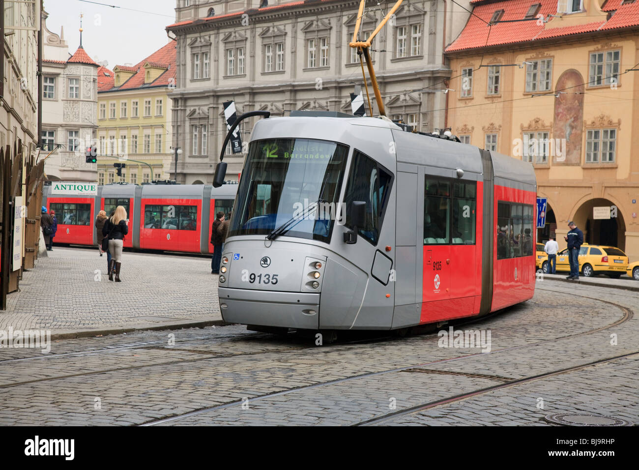tram in prague Stock Photo - Alamy