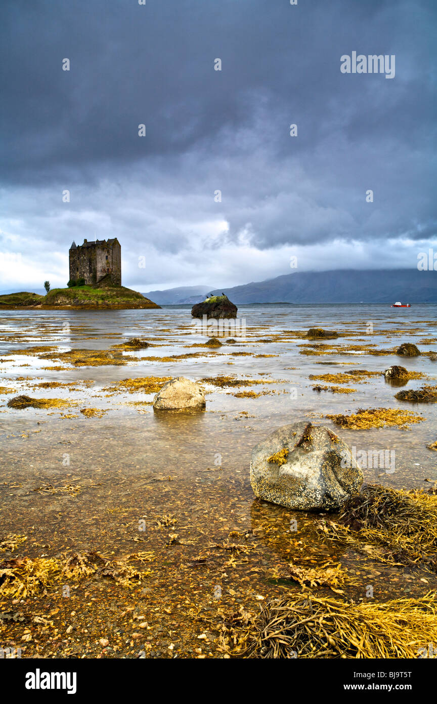 Castle Stalker on Lock Laich an inlet of Loch Linnhe near Port Appin in ...