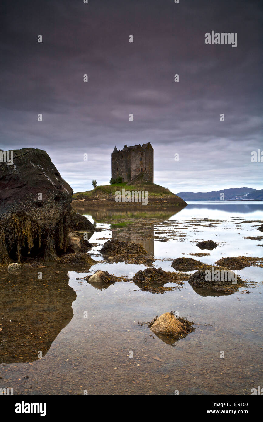 Castle Stalker on Lock Laich an inlet of Loch Linnhe near Port Appin in ...