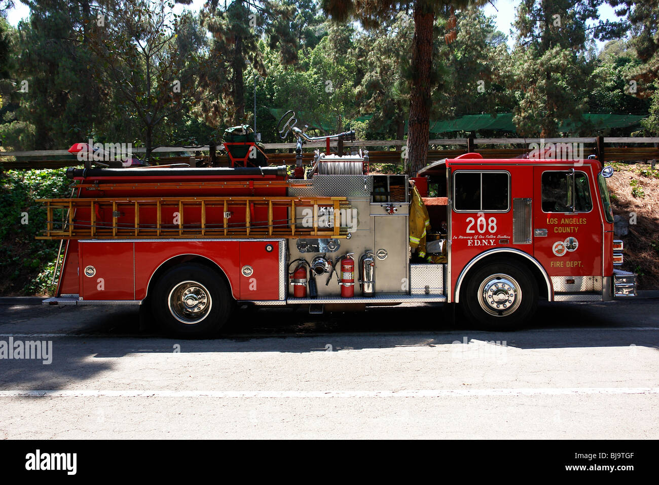 fireman truck Los Angeles California USA Stock Photo - Alamy