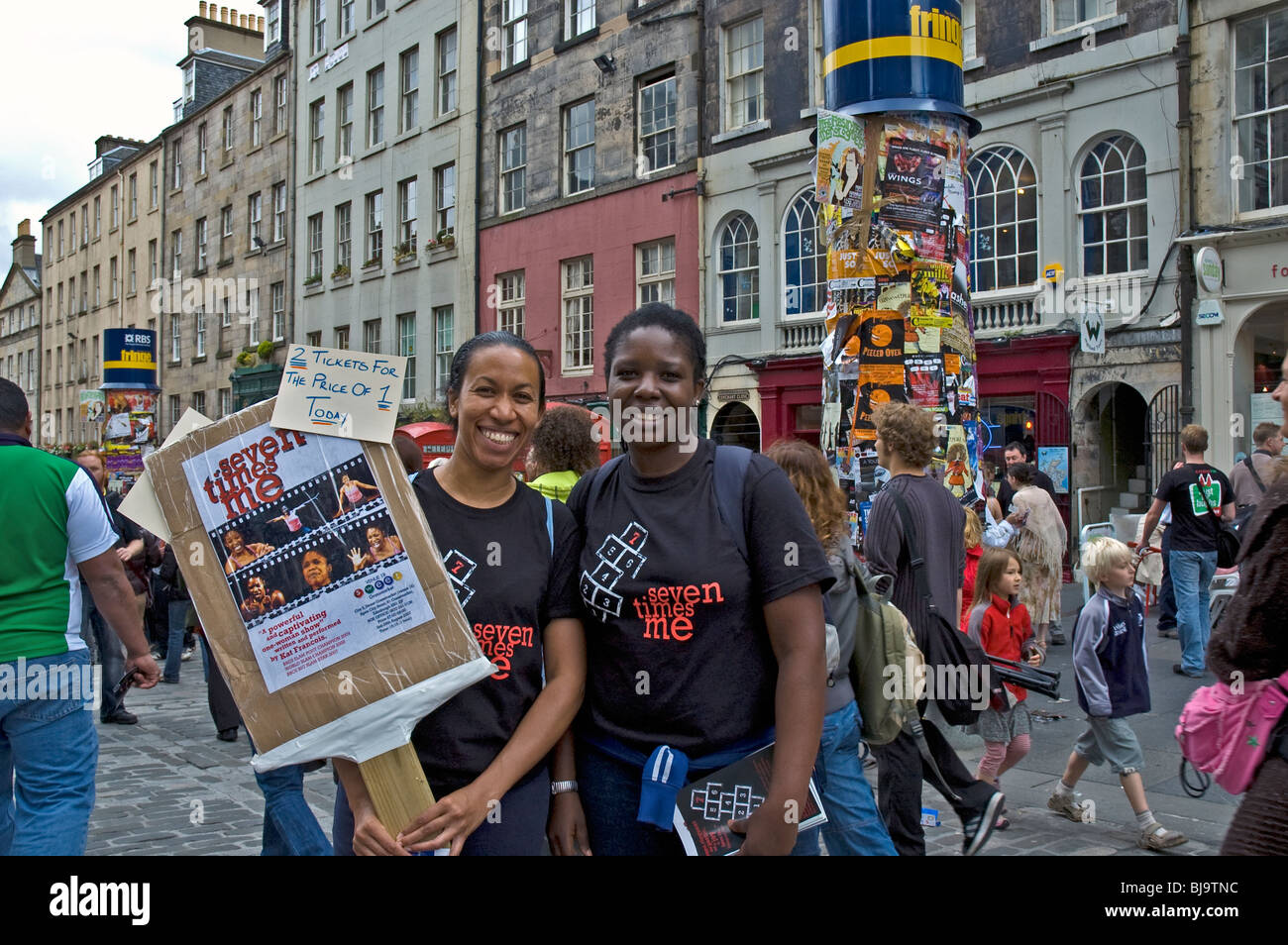 Actress Kat Francois from "Seven Times Me" on the Royal Mile at the ...