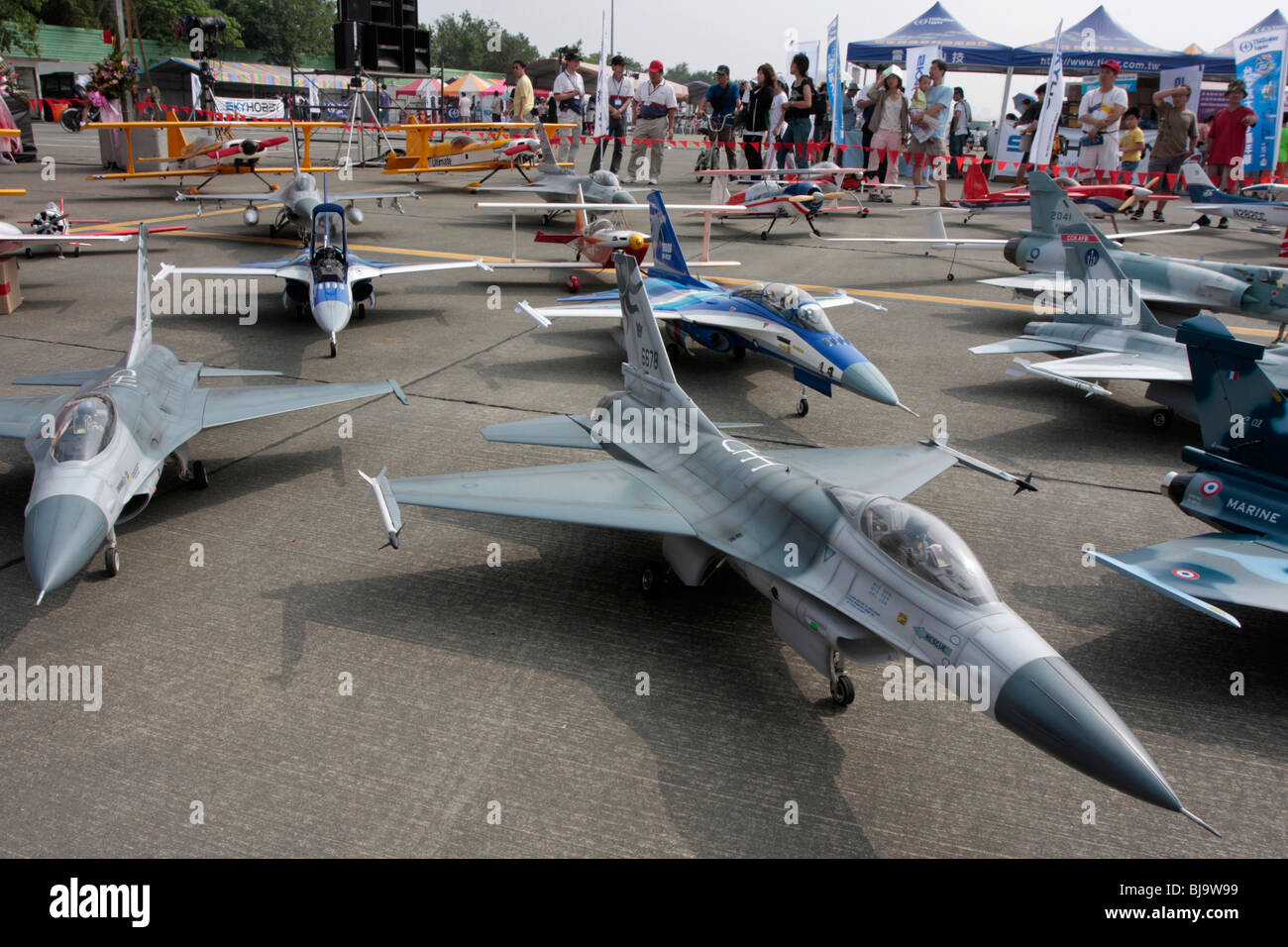 Model airplanes display for public’s visiting Stock Photo - Alamy