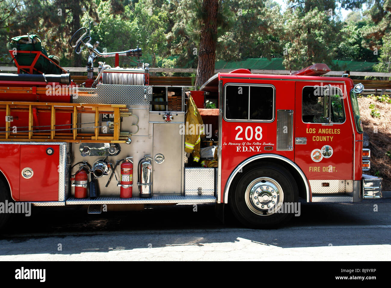 fireman truck Los Angeles California USA Stock Photo - Alamy