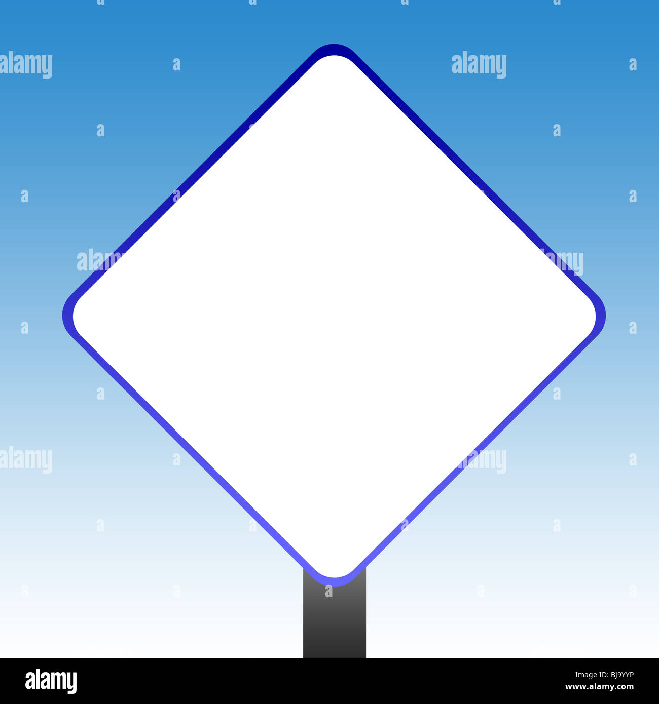 Blank blue road sign with copy space and sky background Stock Photo - Alamy