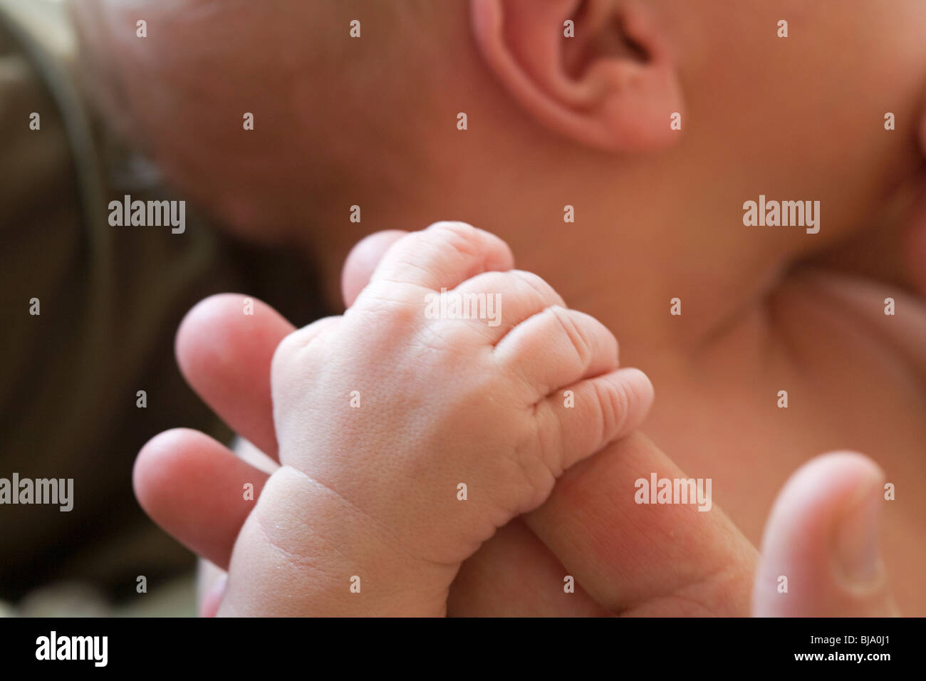 Old baby hands connection hi-res stock photography and images - Alamy