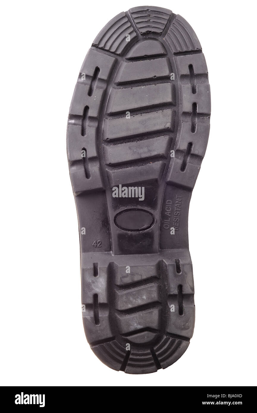 Boot sole photographed in studio on a white background Stock Photo - Alamy