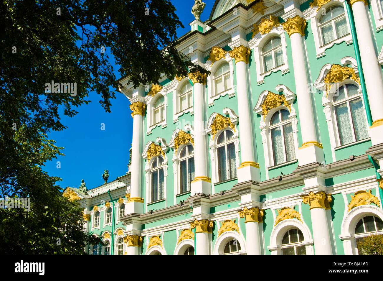 Facade of the Winter Palace, now part of the great Hermitage Museum, St ...