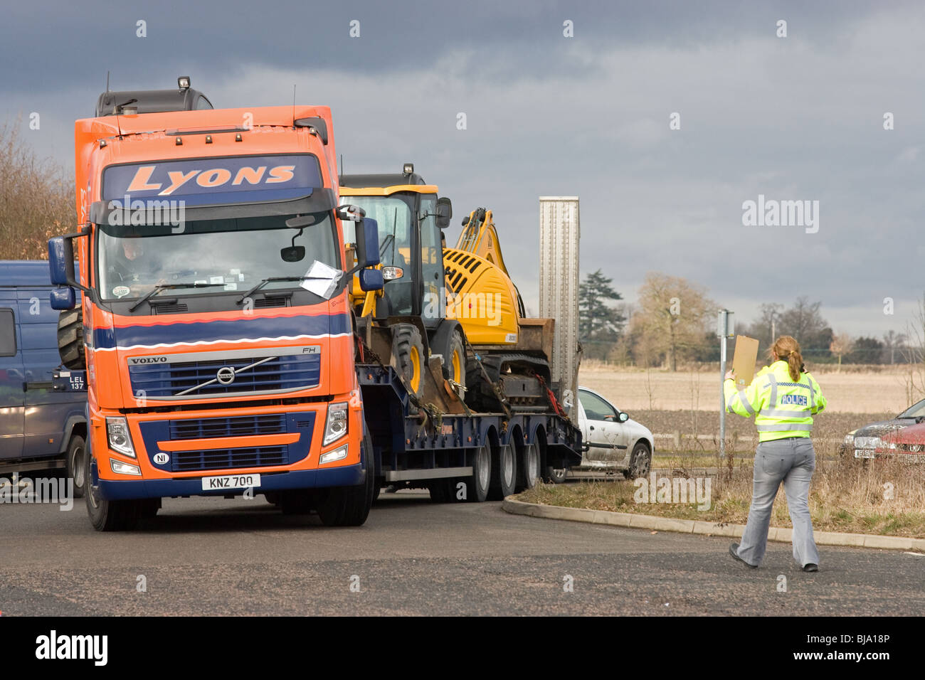 Lorry v cars hi-res stock photography and images - Alamy