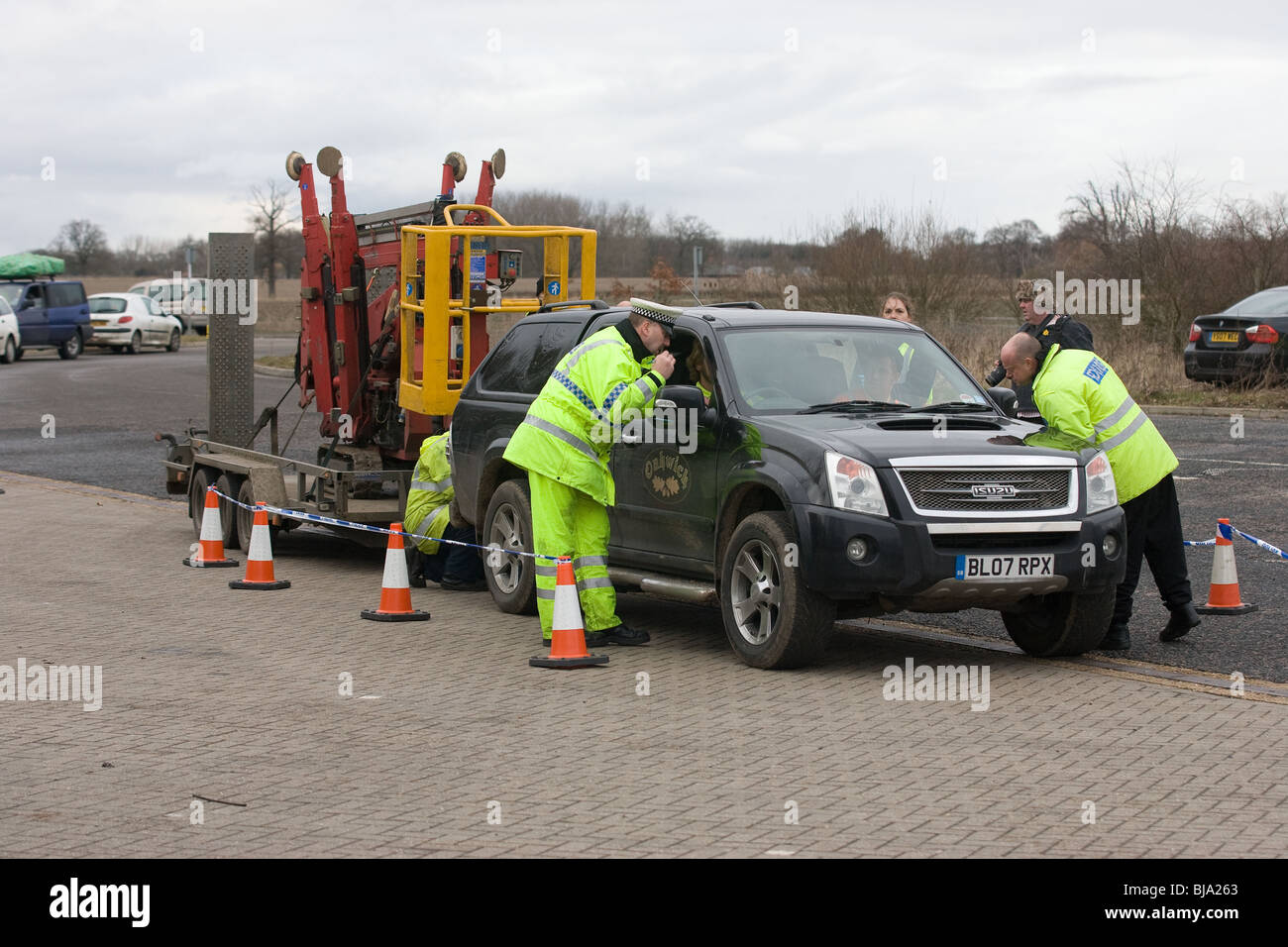 ANPR Day at Sawtry,Cambridgeshire.Police use Automatic Number Plate ...