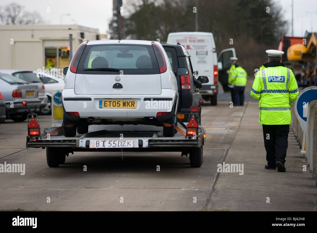 ANPR Day at Sawtry,Cambridgeshire.Police use Automatic Number Plate Recognition to look for ...