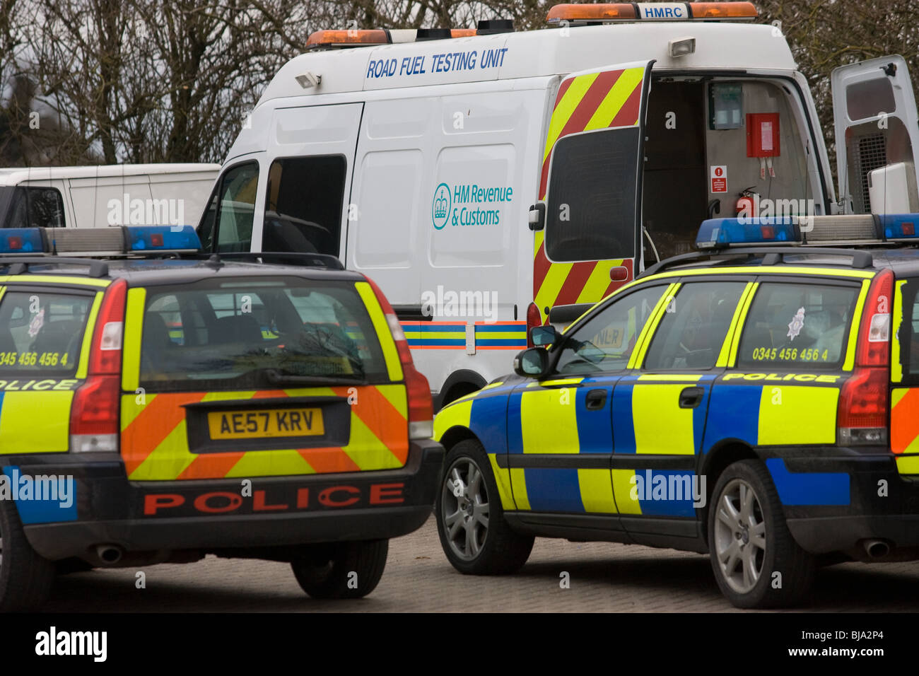 ANPR Day at Sawtry,Cambridgeshire.Police use Automatic Number Plate Recognition to look for ...