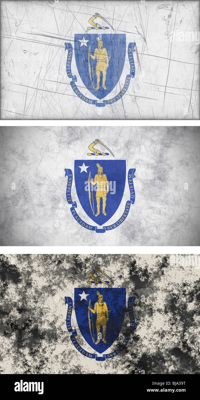 Great Image of the Flag of massachusetts Stock Photo - Alamy