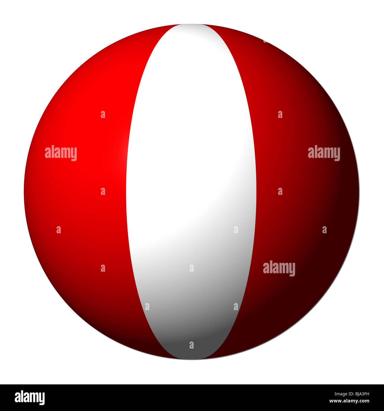 Peru flag sphere isolated on white illustration Stock Photo - Alamy