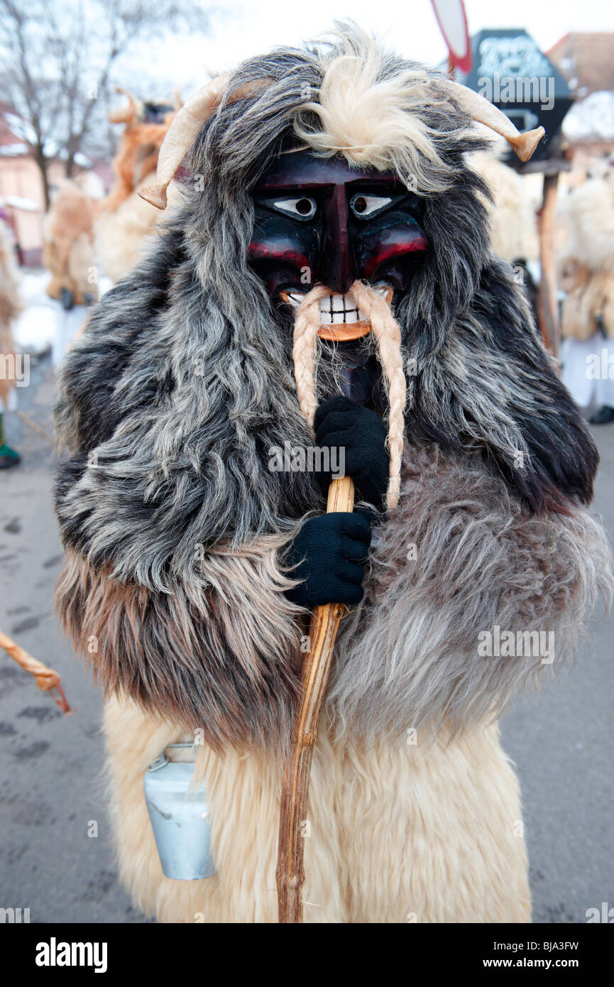 Buso on the Sunday procession of the Busojaras Spring festival 2010 ...