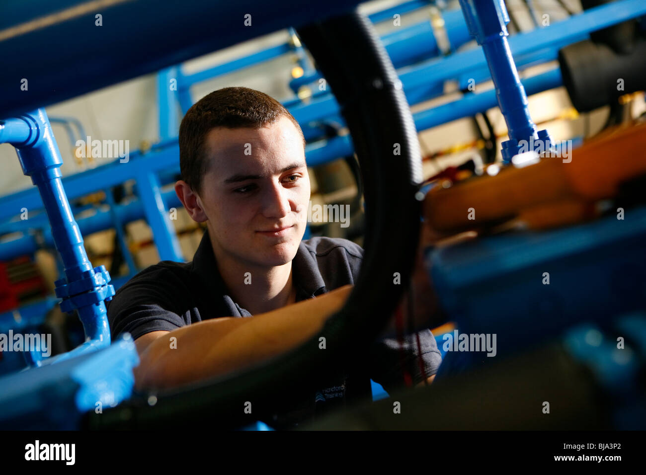 Gas technician at work, Birmingham, West Midlands Stock Photo - Alamy
