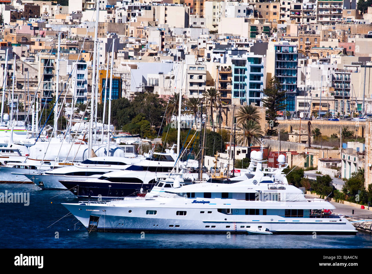 Luxury Yacht, Valletta - Malta Stock Photo - Alamy